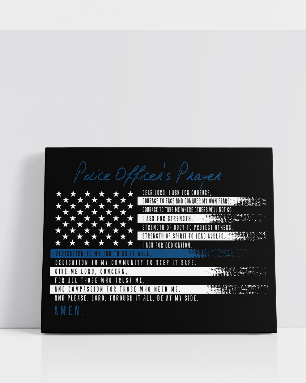 Police Officer's Prayer - Inspirational Police Wall Art Decor Print wi ...