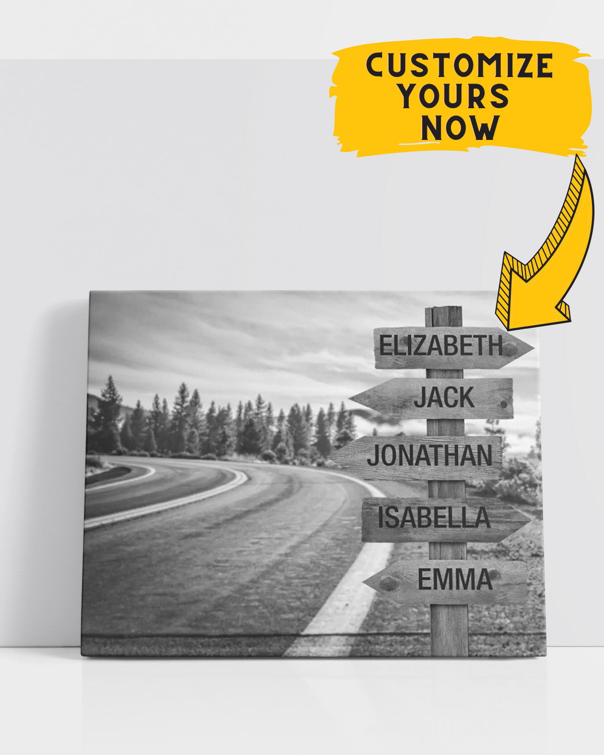 Customizable Family Wall Art Canvas - (Multi-Name Family members) - Fa ...