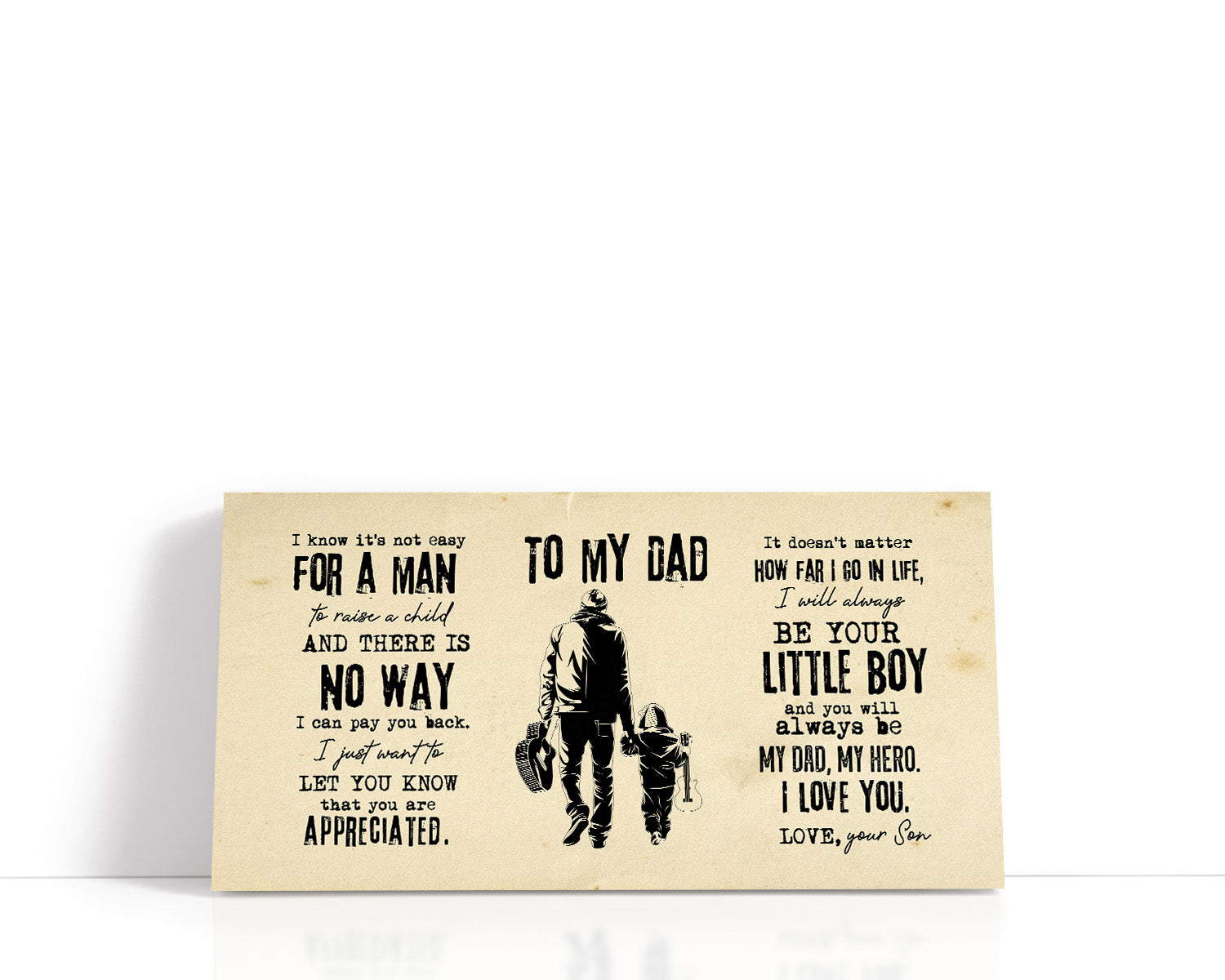 To my Dad from Son wall art - My Dad my Hero - Your Son - Dad gifts Mu ...