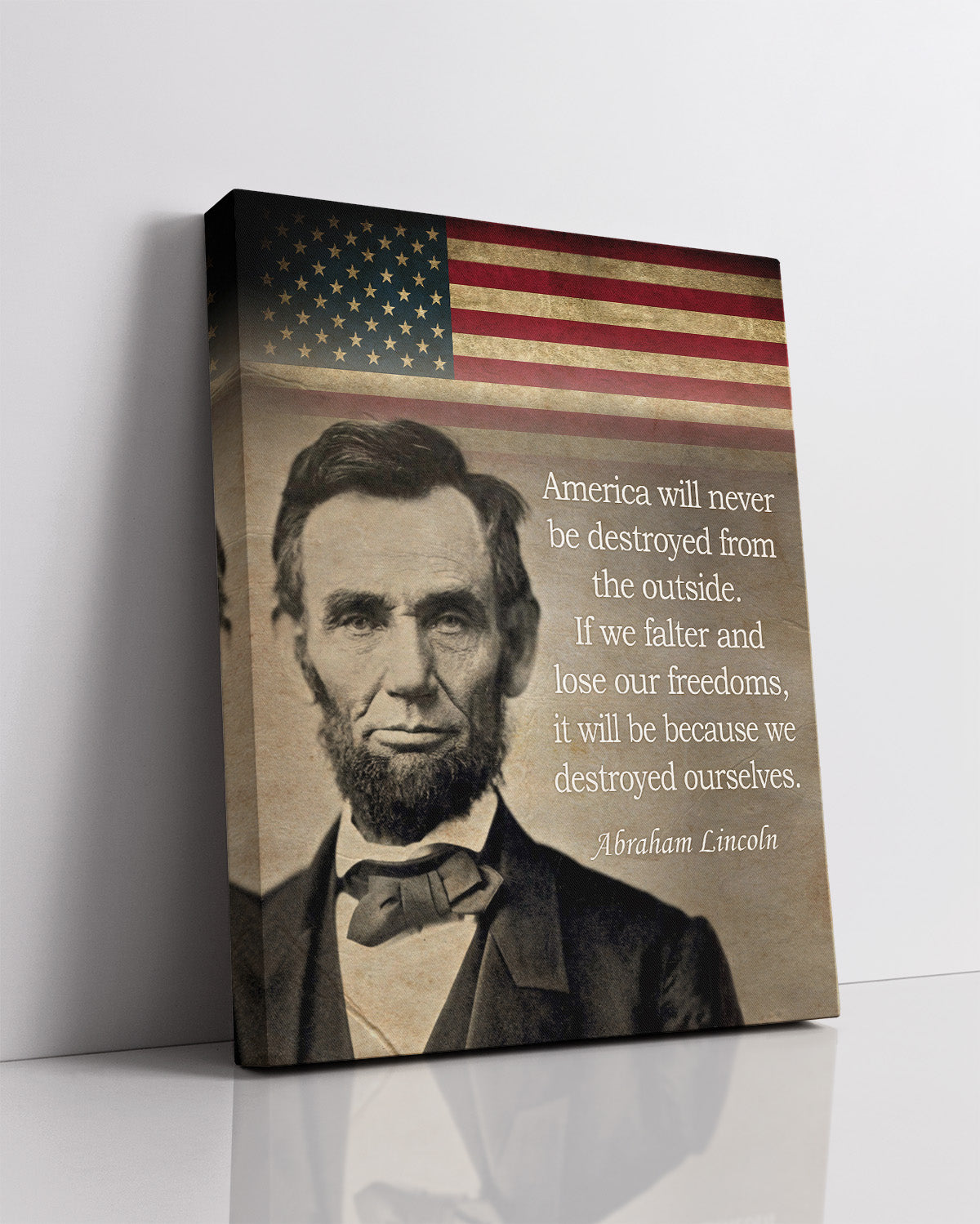 Abraham Lincoln Historic Quote - American Patriotic President Wall Dec ...