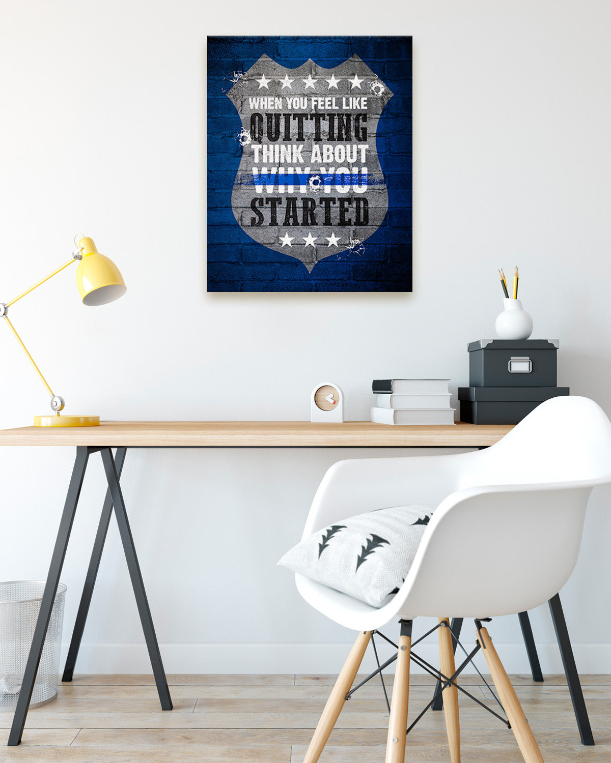 Thin Blue Line Wall Art - Law Enforcement Prints - Police Officer Gift ...